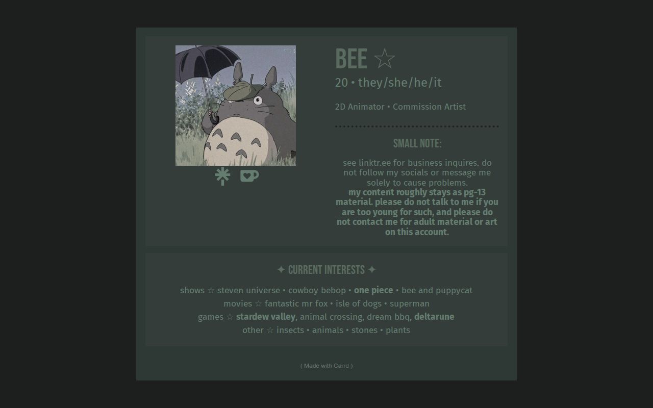 Bee - About Me